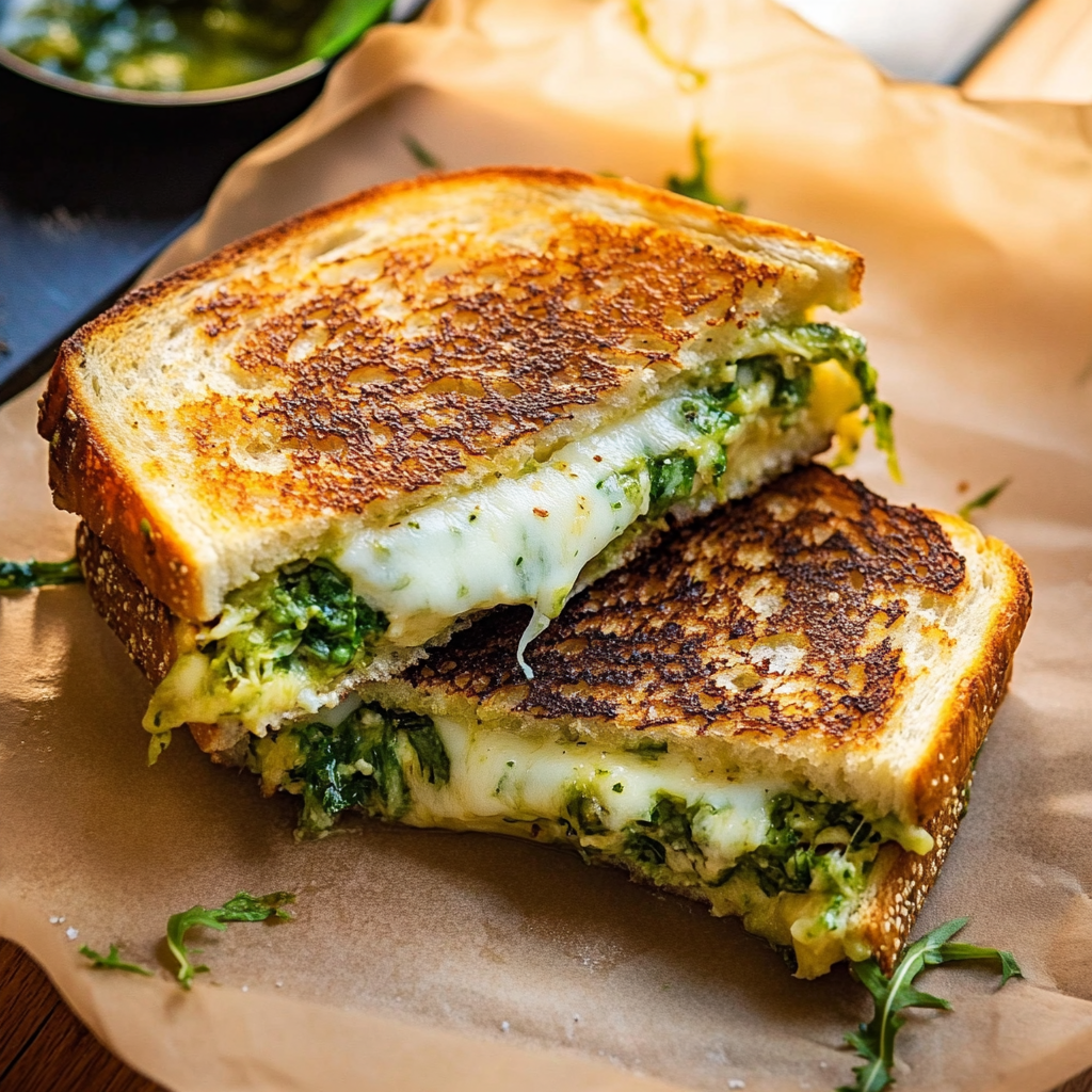 Green Goddess Grilled Cheese | Creamy, Cheesy & Flavorful