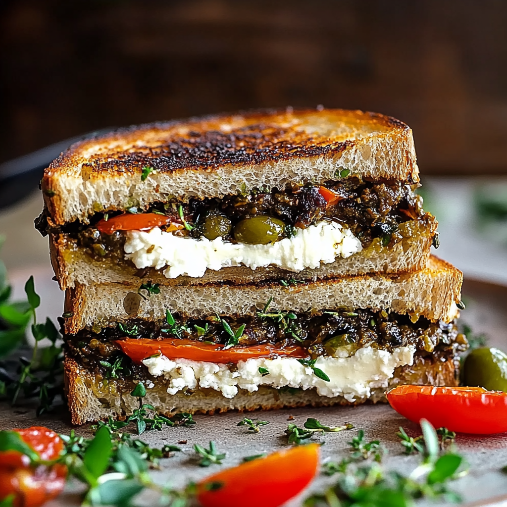 Olive Tapenade & Goat Cheese Sandwich