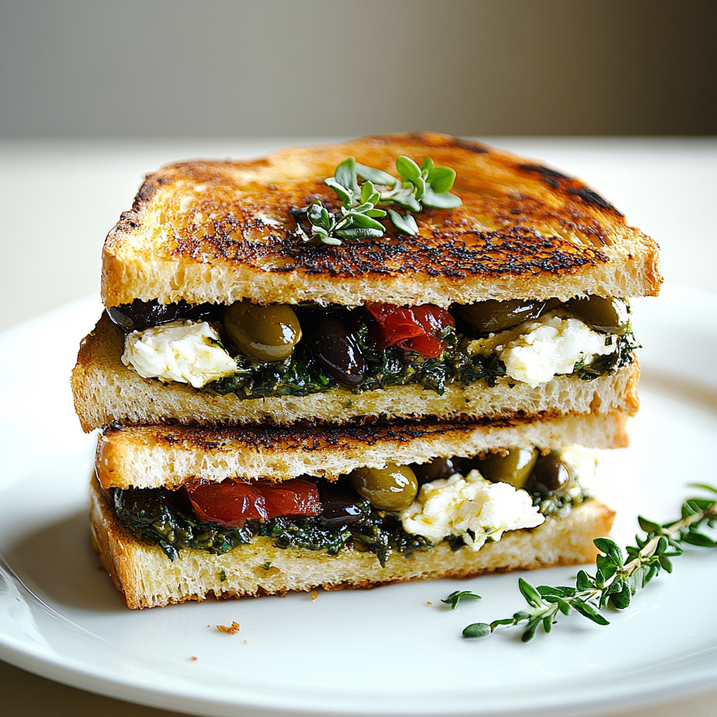 Olive Tapenade & Goat Cheese Sandwich