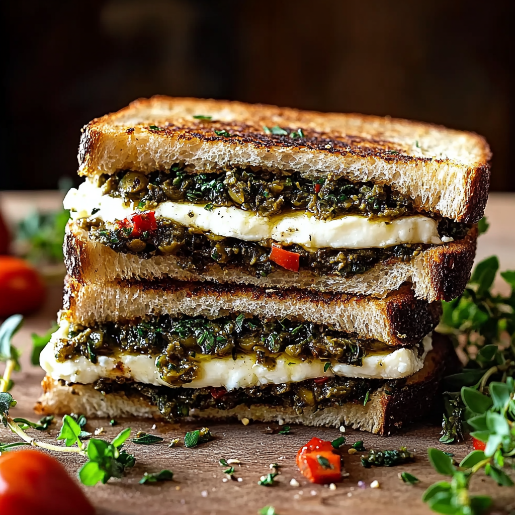 Olive Tapenade & Goat Cheese Sandwich