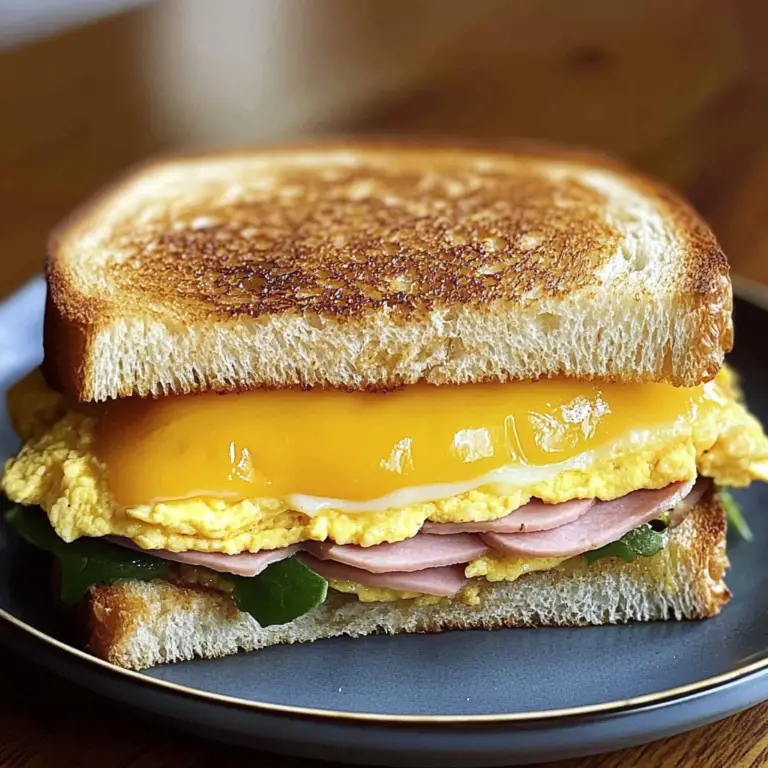 Egg and Ham Breakfast Sandwich