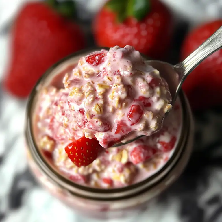 Strawberries and Cream Overnight Oats