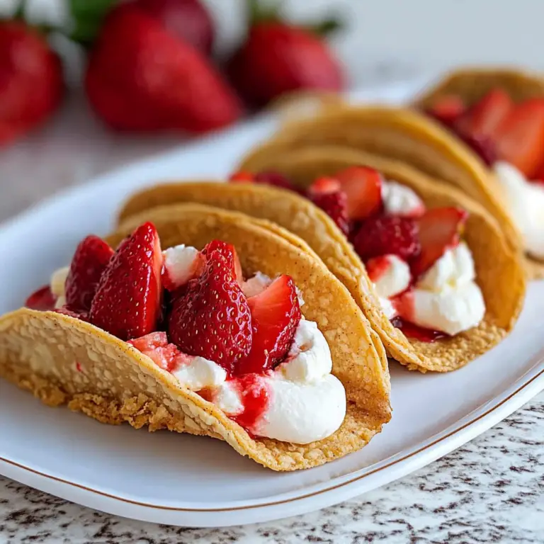 Strawberry Cheesecake Dessert Tacos