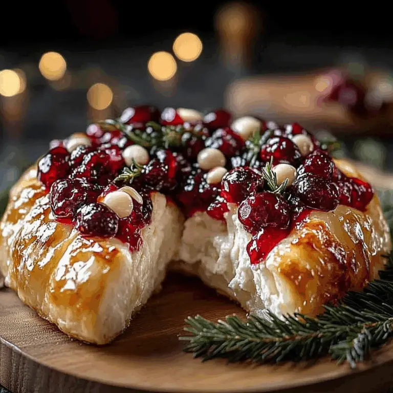 Brie Cheese Cranberry Christmas Wreath