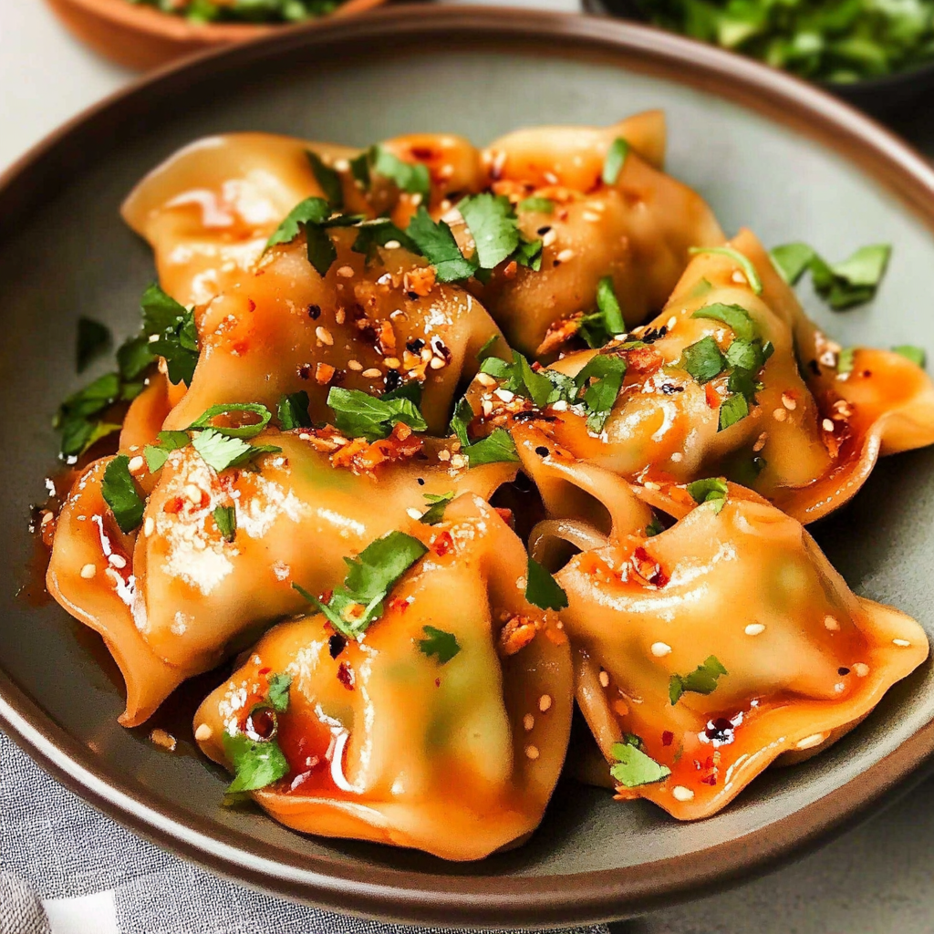 Delicious Spicy Chicken Wontons