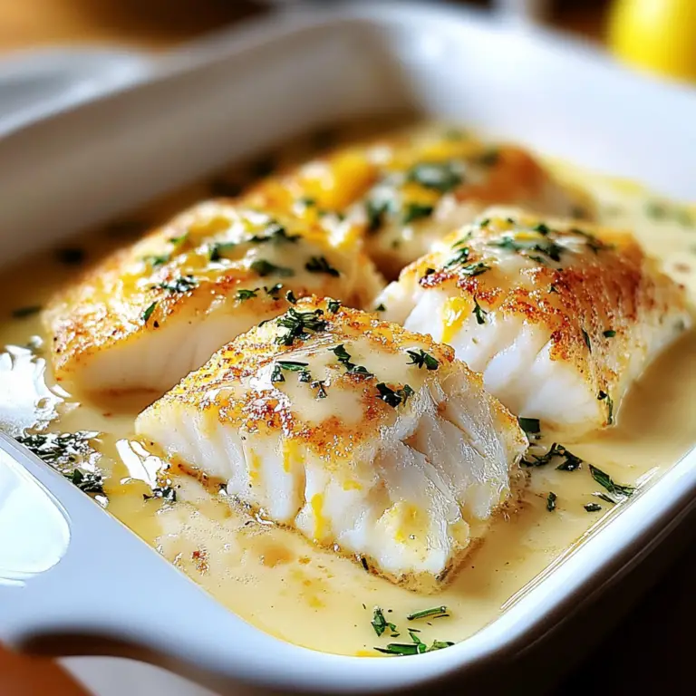 Baked Cod in Coconut Lemon Cream Sauce